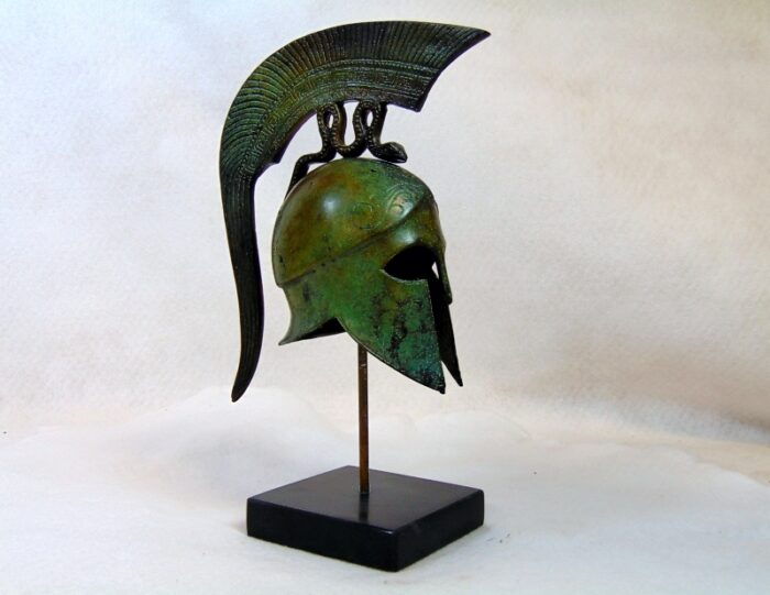 Chalkidean Helmet with snake crest | Hellenic Art