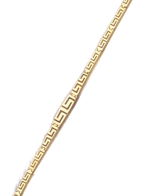 Slim Gold Greek Key Meander Bracelet | Hellenic Art