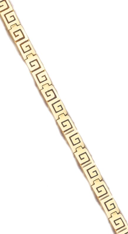 Gold Hellenic Pattern Meander Bracelet | Hellenic Art