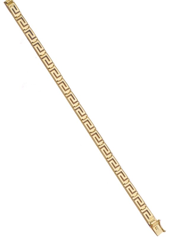 Gold Greek Key Meander Cuff | Hellenic Art