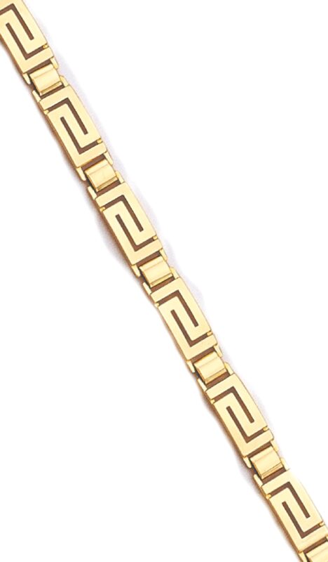 Gold Greek Key Meander Bracelet Classic Charm | Hellenic Art