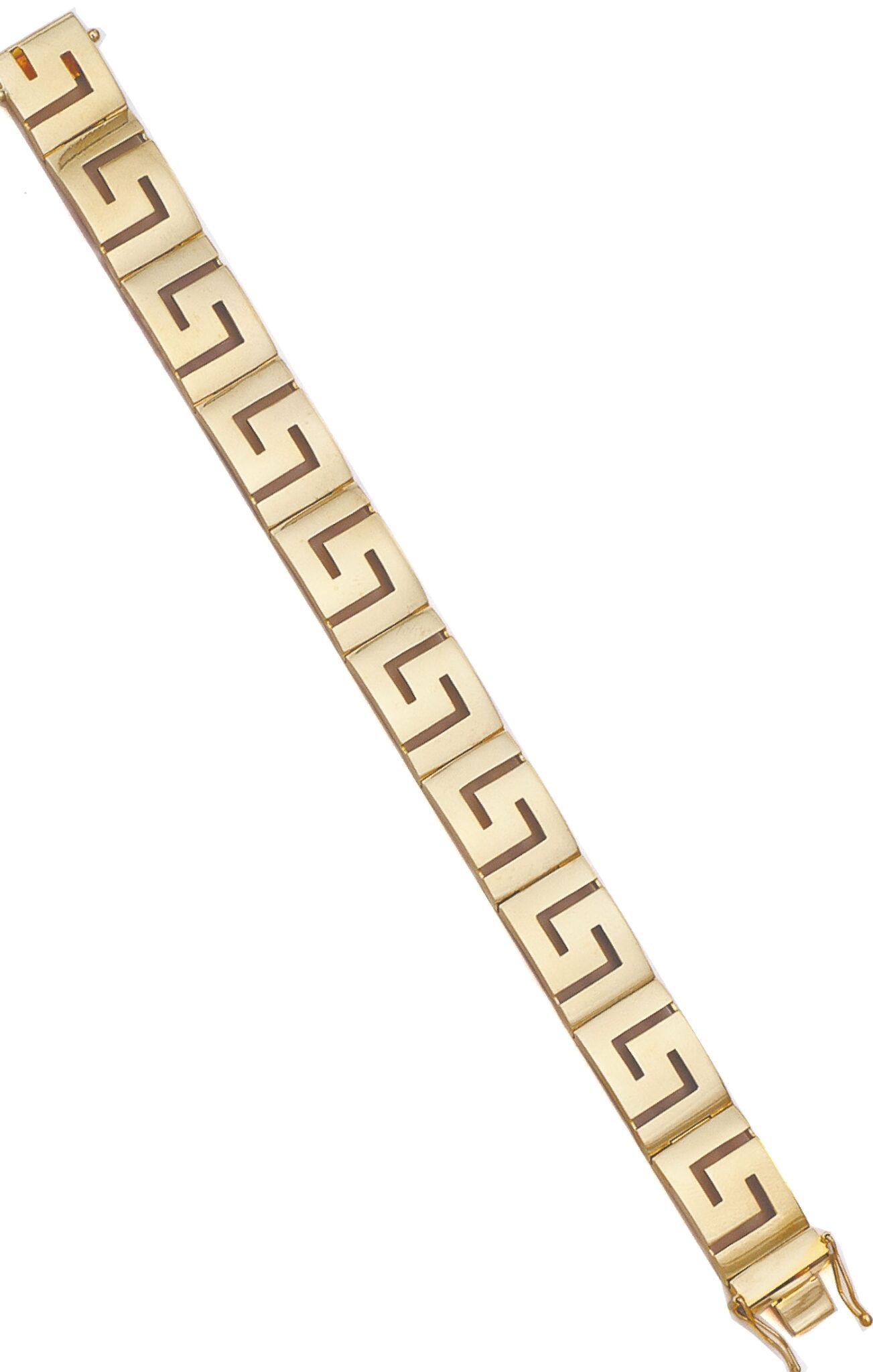 Mens Gold Greek Key Meander Bracelet | Hellenic Art