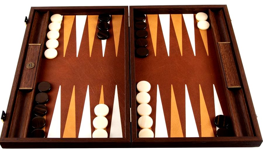 Walnut burl & Pearl Backgammon set | Hellenic Art