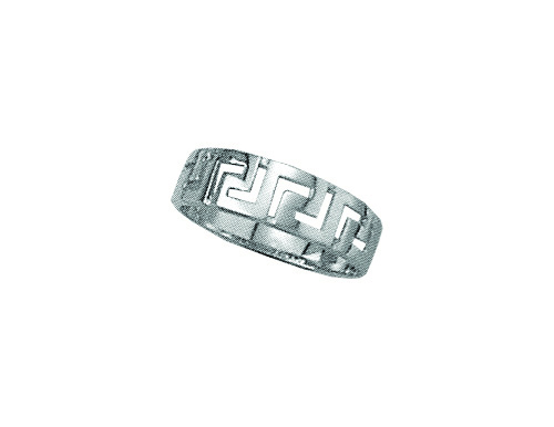 Eternal Flow Greek Key Wedding Band | Hellenic Art