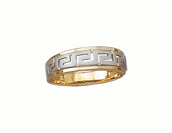 Luxe Gold Greek Key Wedding Ring | Hellenic Art
