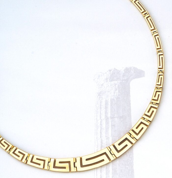 Gold Greek Key Meander Celtic Necklace | Hellenic Art