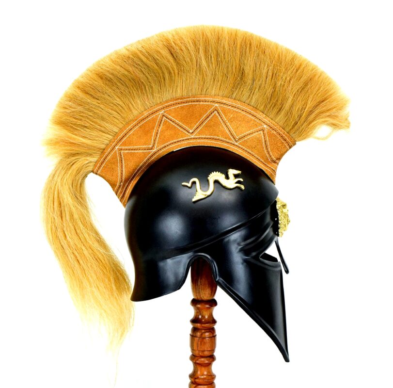 Royal Corinthian Full Size Helmet with plume | Hellenic Art